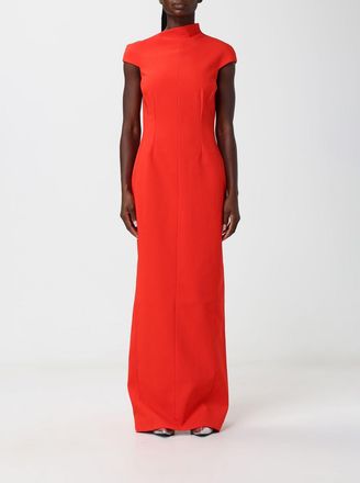 Solace London Robe de soir&eacute;e longue fourreau en cr&ecirc;pe &agrave; encolure asym&eacute;trique