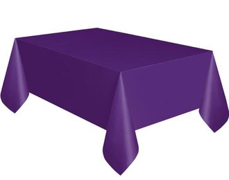 Unique Party Wiederverwendbare rechteckige Kunststoff-Tischdecke (19 Farben), Kunststoff, Dunkelviolett, Einheitsgröße