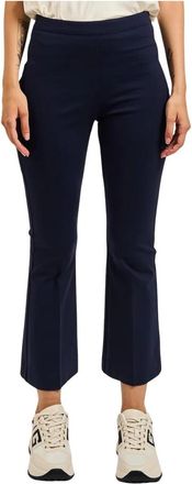 Gaudì Femme, Pantalons, Bleu, Taille: 40 FR Pantalon Évasé Bleu avec Fente Latérale