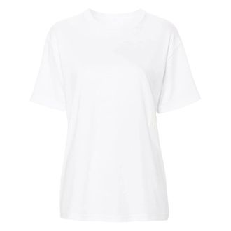Alexander Wang Essential Jsy Shrunken Tee mit Puff-Logo - - Tops - Damen - Wei&szlig; - XS
