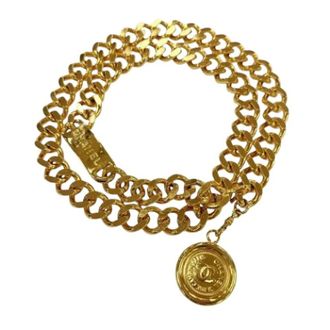 Chanel Ceinture cha&icirc;ne doccasion - Femme - Pre-owned - Jaune - Taille: ONE Size