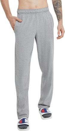 Champion Herren, Lightweight Open-Hem Lounge for Men, Jersey Pants (Reg. Or Big & Tall) Trainingshose, Oxford-Grau - C-Patch-Logo, Large Hoch