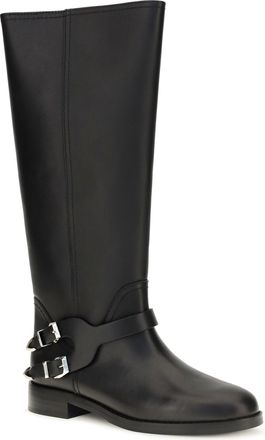 Pinko Buckle-Detailed Leather Boot - Black