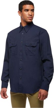 Brooks Brothers Homme, Chemises, Bleu, Taille: XL Regent regular fit Canvas Safari Sport Shirt