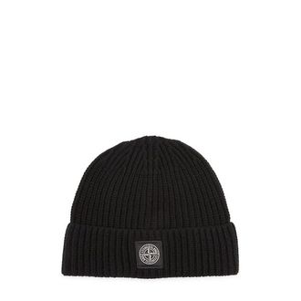 Stone Island Bonnet en tricot en laine vierge