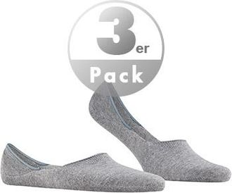 Falke Herren Füßlinge grau Baumwolle