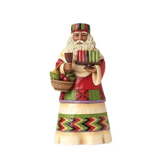 Enesco Jim Shore Heartwood Creek Figur aus Kunstharz, afrikanischer Weihnachtsmann, 18 cm