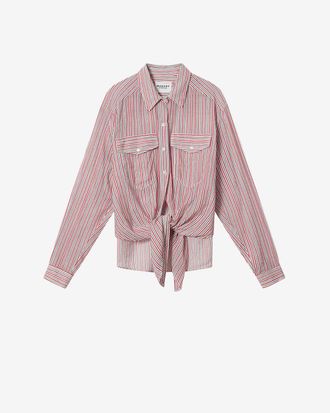 Isabel Marant Chemise Nath - Femme - &Eacute;cru Et Rouge - Taille34 - Marant &Eacute;toile
