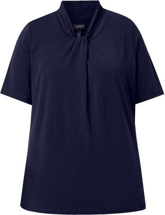 Ulla Popken T-Shirt T-Shirt Lyocell Classic Stehkragen Halbarm