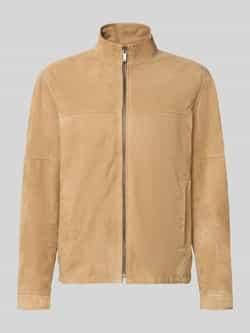 Strellson Regular Fit Lederjacke aus echtem Ziegenvelours Modell JIMMY-S