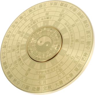 BESPORTBLE Traditioneller Chinesischer Messing Kompass Kleiner Taoistischer Doppel Seiten Kompass Tragbare Taoistische Dekoration Antik Robust und Vielseitig f&uuml;r