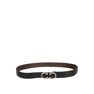 Ferragamo Homme, Accessoires, Noir, Taille: 115 CM Reversible Gancini Belt