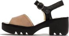 FLY London TULL503FLY, Sandal Femme - Chaussures, TAUPE/BLACK, 40