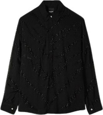 Patrizia Pepe Camicia Zebra Strass - - Shirts - Herren - Schwarzk - M
