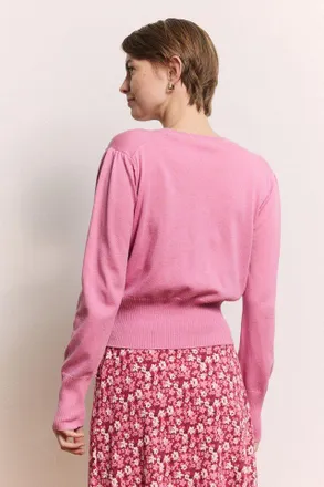 Tranquillo Strickjacke Strickjacke Linaa aus Bio-Baumwolle GOTS-zertifizierte Bio-Baumwolle, verspielte Zierkante