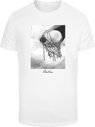 Mister Tee Herren T-Shirt Ballin 2.0 Tee, T-Shirt mit Fotoprint f&uuml;r M&auml;nner, Regular Fit, Streetwear, White, XXL