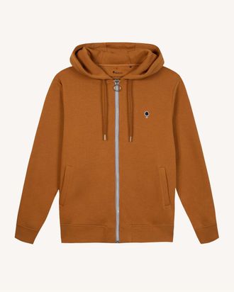 Faguo Sweat zipp&eacute; rouille coton - MESNIL