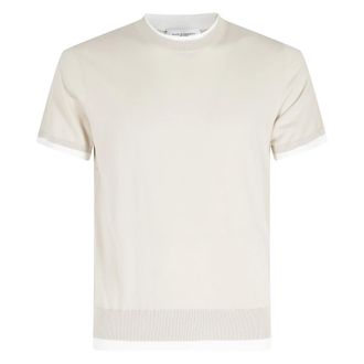 Paolo Pecora Homme, Tops, Beige, Taille: L Maglia Girocollo