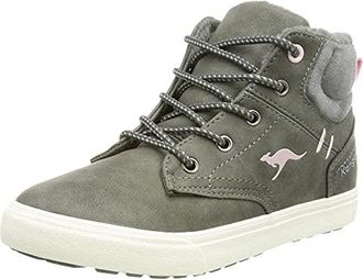Kangaroos Baskets KAVU X Unisexes pour Enfant. - Gris - Gris Acier Dusty Rose., 32 EU