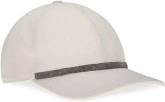 Brunello Cucinelli Womens White Cotton Cap (baseball Hat)