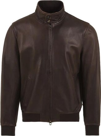 STEWART Homme, Vestes, Brun, Taille: L Jeff-Washed Veste en Cuir Nappa