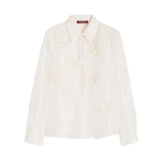 Max Mara Damen, Blusen & Hemden, Wei&szlig;, LGr&ouml;&szlig;e