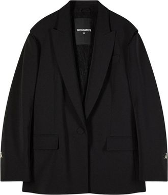 Patrizia Pepe Femme, Vestes, Noir, Taille: 36 FR Oversized Crepe Blazer