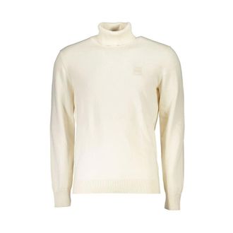 HUGO BOSS Pull &agrave; col roul&eacute; coupe droite - Homme - Pulls - Blanc - Taille: 2XL