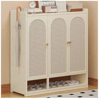 Generic Schuhbank,Landhausschrank mit T&uuml;ren,gro&szlig;es 7-st&ouml;ckiges Regal,freistehendes Regal f&uuml;r Eingangsbereich,Flur,Kleiderschrank,Schlafzimmer,Wohnzimmer