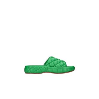 Bottega Veneta Gepolsterte Sandalen - - Shoes - Damen - Gr&uuml;n - 38 EU