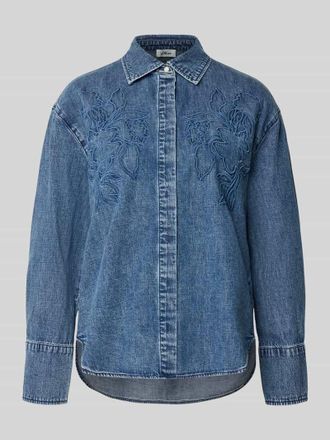 s.Oliver Red Label Loose Fit Jeansbluse aus reiner Baumwolle
