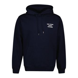 Dr&ocirc;le de Monsieur Navy Blue Hoodie mit Slogan - - Sweatshirts & Hoodies - Herren - Blau - L