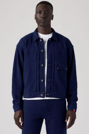 Levi's x Beams x Loopwheeler Super Wide Type I Jacke f&uuml;r Herren - Herren - Blau / Blau