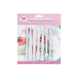 Tala Fondant Modellier-Set, Doppelendst&uuml;ck, 7-teilig - Ideal zum Formen und Skulptieren von Zuckerpaste, auch perfekt f&uuml;r essbare und Nicht essbare Bastela