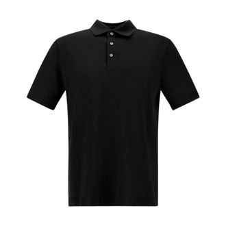 Herno Polo-Shirt mit Jersey-Strick-Effekt - - Tops - Herren - Schwarzk - XL