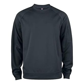 Clique Sweat-shirt à col rond homme femme unisexe Basic Active Roundneck en polyester doux résistant au lavage pour randonnée, randonnée, voyage, loisirs, No