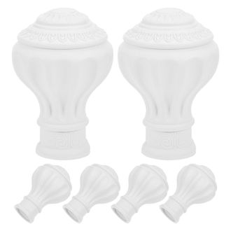 Cabilock Gardinenstangen Endkappen 6 St&uuml;ck Dekorative Fensterstangen Endst&uuml;cke F&uuml;r R&ouml;mische Gardinenstangen Robust Und Einfach Zu Montieren Ideal F&uuml;r Wohnacces