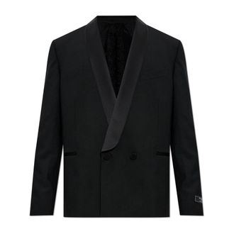 Balmain Woll-Sakko mit Doppelreiher - - Jackets - Herren - Schwarzk - XL