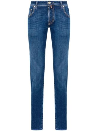 Jacob Cohen Halbhohe Nick Slim-Fit-Jeans - Blau