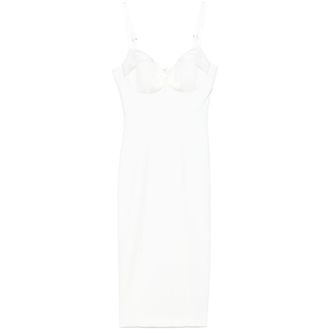 Elisabetta Franchi Satin-Schleifen Cr&ecirc;pe Midikleid - - Dresses - Damen - Wei&szlig; - XS