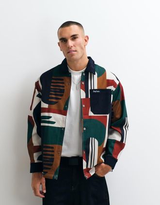 Parlez Clothing Hemd mit abstraktem Print in Multicolor