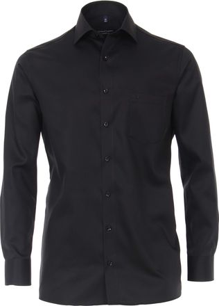 Casamoda Businesshemd extra langer Arm 69cm Uni Comfort Fit Schwarz 45