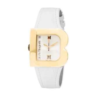 Laura Biagiotti Femme, Accessoires, Blanc, Taille: ONE Size Montre habill&eacute;e de luxe avec bracelet en cuir