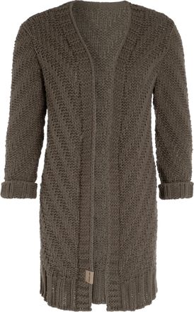 Knit Factory Sally Strickjacke - Mittellange Damen Strickjacken - Cardigan mit Wolle - Grobstrickjacke - Strickweste f&uuml;r den Herbst und Winter - Hochwertige Qualit