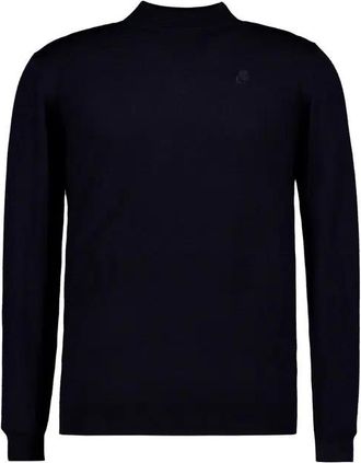 Karl Lagerfeld Herren Pullover blau Merinowolle unifarben