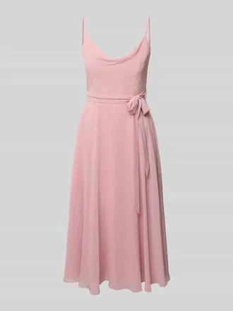 Jake*s Knielanges Cocktailkleid mit Bindeg&uuml;rtel