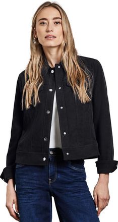 Street One Damen Jacke in Velours-Optik