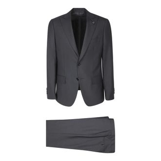 Lardini Schwarzer Anzug Aw24 - - Suits - Herren - Schwarzk - 2XL