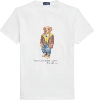 Polo Ralph Lauren Homme, Tops, Blanc, Taille: L Nevis/hudsn Valley Bear T-shirt