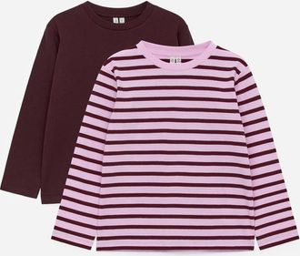 Arket Lang&auml;rmeliges T-Shirt Im 2er-Pack -Mehrfarbig